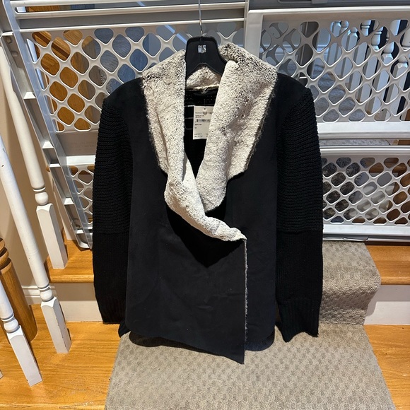 blanc noir | Jackets & Coats | Bnci By Blanc Noir Faux Suede And Shearling Jacket | Poshmark